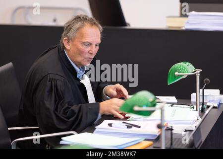 Lawyer Johan Platteau pictured during the first session in the trial ...