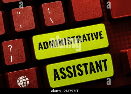 Word writing text Administrative Assistant. Business concept for ...