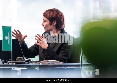 Argenta CCO Inge Ampe pictured during a press conference to present the ...