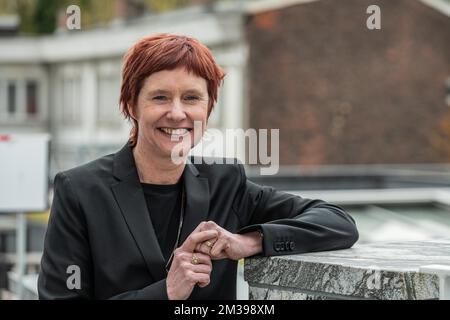 Argenta CCO Inge Ampe poses for the photographer at a press conference ...