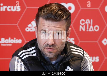 Standard's head coach Luka Elsner pictured during the weekly press ...