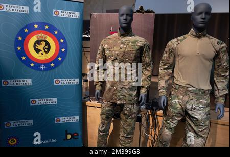 Illustration picture shows mannequins wearing the new uniforms, during ...