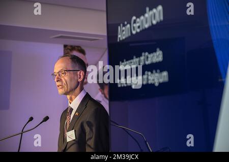 Ambassador of Canada to Belgium Alain Gendron pictured during a visit ...