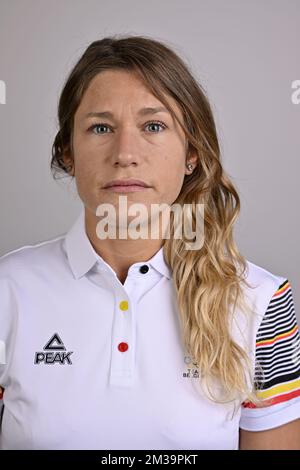 Helene Connart poses for the photographer at a photoshoot for the ...