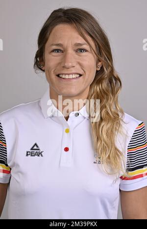 Helene Connart poses for the photographer at a photoshoot for the ...