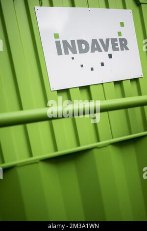 Illustration picture shows the Indaver logo pictured during a visit at ...