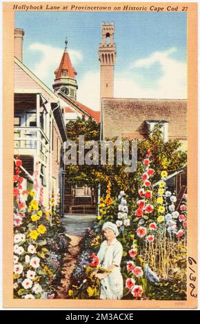 Hollyhock Lane at Provincetown on historic Cape Cod , Towers, Houses ...