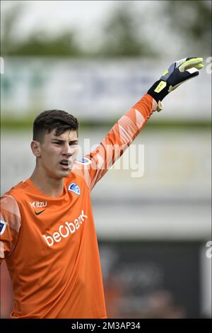Genk's goalkeeper Mike Penders pictured during a friendly soccer match ...