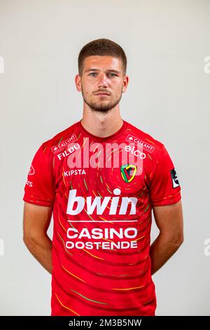 Oostende's Anton Tanghe poses for the photographer, in marge of the ...