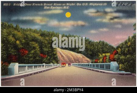 HS-2. Bridge over French Broad River at Night, on U.S. Highway 25, Hot ...