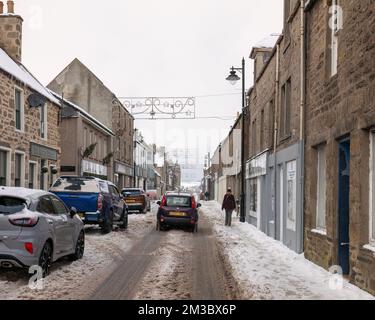 Keith, Moray, UK. 14th Dec, 2022. This is a Snow Plough mini tractor ...