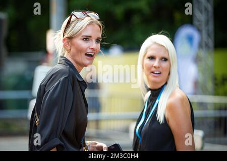 Girlfriend of Mathieu Van Der Poel, Roxanne Bertels pictured during the ...