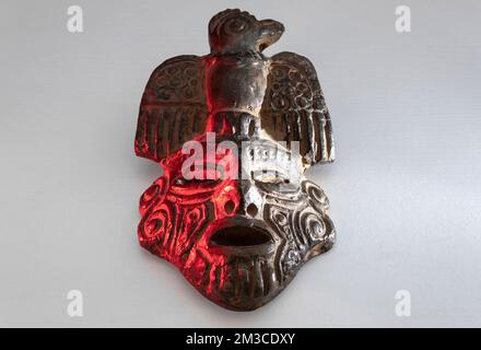 An ancient ceramic pre columbus mask based in American indigenous ...
