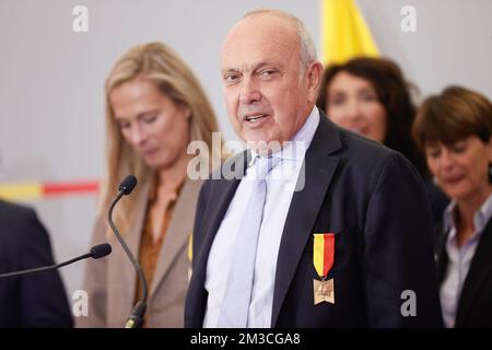Philippe Draux pictured during the award ceremony for the 'Merites ...