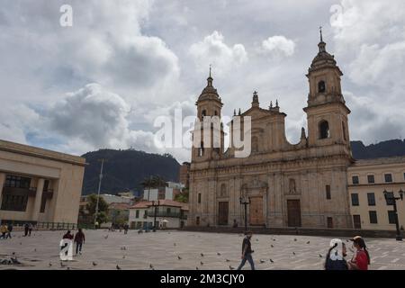 BOGOTA, COLOMBIA - Colonial Church knowed as primatial cathedral at ...