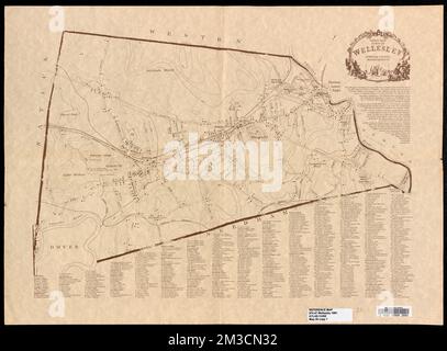Map of Norfolk County, Massachusetts ,. Wellesley Local Historical Map ...