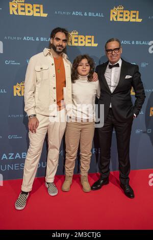 Director Adil El Arbi and Amir El Arbi and their father pictured during ...