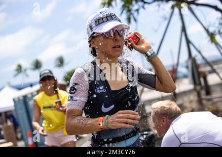 german Anna Haug pictured in action during the Hawaii Ironman women's ...