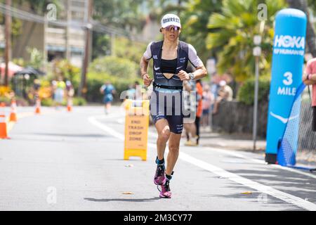 german Anna Haug pictured in action during the Hawaii Ironman women's ...