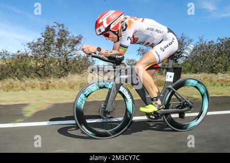 Swedish Lisa Norden pictured in action during the Hawaii Ironman women ...