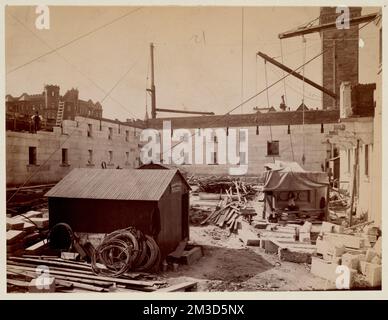 Interior of Courtyard, construction of the McKim Building , Public ...