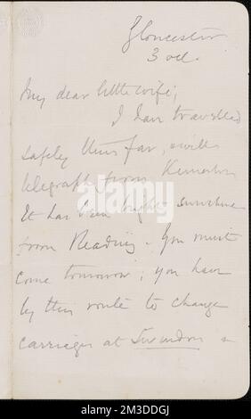 [John Biddulph Martin] autograph note to [Victoria Woodhull Martin ...