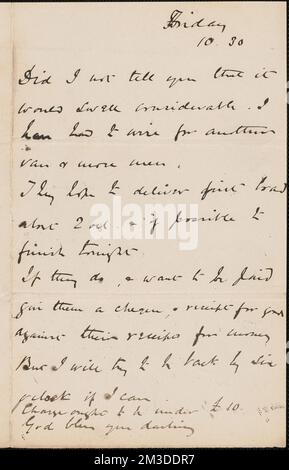 [John Biddulph Martin] autograph note to [Victoria Woodhull Martin ...