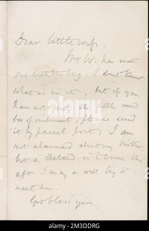 [John Biddulph Martin] autograph note to [Victoria Woodhull Martin ...