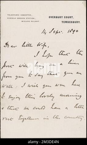 [John Biddulph Martin] autograph letter to [Victoria Woodhull Martin ...