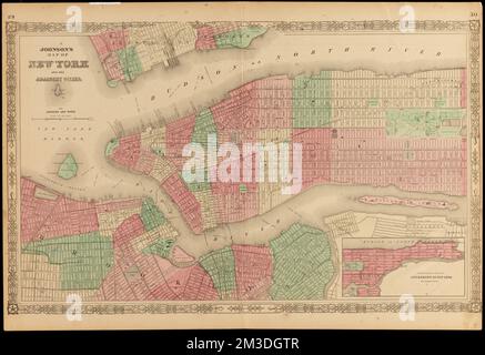Johnson's map of New York and the adjacent cities , Military bases, New ...