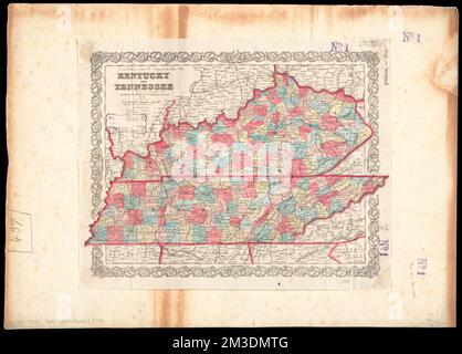 Map of Kentucky and Tennessee , Kentucky, Maps, Tennessee, Maps Norman ...