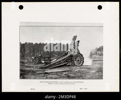 Krupp siege howitzer , Howitzers, Artillery Weaponry. Records of U.S ...