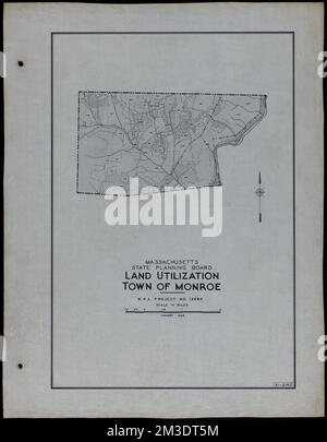 Topography Town of Monroe , Roads, Cities and towns, Land use mapping ...