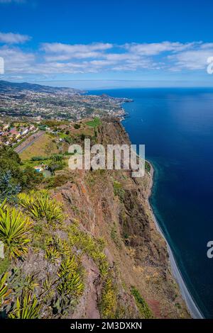 Cabo Girao Lookout on the island of Madeira - a view with a spectacular ...