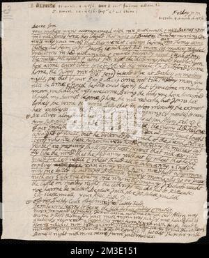 Letter from John Cotton to Rowland Cotton, 1696 June 24 , Massachusetts ...