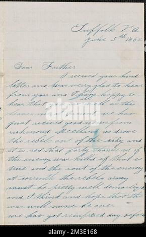 Letter from John Jubb, Suffolk Nansemond County Va., to Thomas and ...