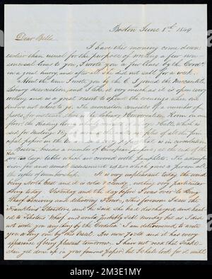Letter to Isabel from cousin Daniel, Boston, April 15, 185 ...