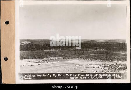 Looking northerly up main valley from Quabbin Hill, Quabbin Reservoir ...