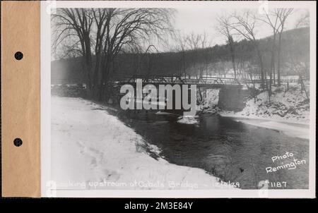 Looking upstream at Enfield bridge, Enfield, Mass., Dec. 9, 1929 ...