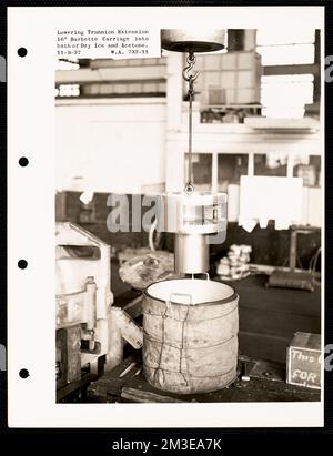 Lowering trunnion extension, 16' barbette mount , Armories, Ordnance ...