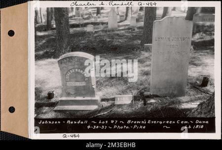 Lyman Randall, Charles Randall, Brown's Evergreen Cemetery, lot 7, Dana ...