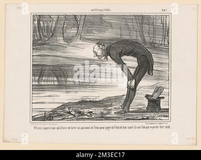 M. Coste, s'apercevant qu'a force de tirer ses poissons... , Scientists ...