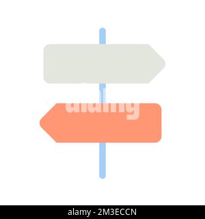 Signposts pointing in different directions pixel perfect RGB color ui ...
