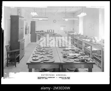Macrographic laboratory, inspection room , Armories, Ordnance industry ...