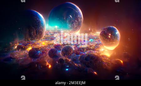 The multiverse theory visualized, Fractal geometric multiverse of ...