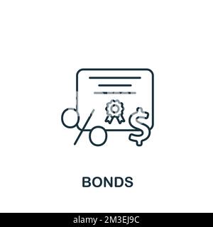 Bonds icon. Monochrome simple Investments icon for templates, web ...