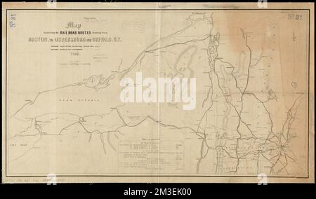 Map of New England exhibiting the rail road and telegraphic lines now ...