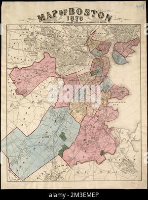 Map of Boston, for 1876 , Boston Mass., Maps Norman B. Leventhal Map ...