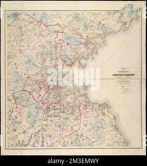 Map of Boston and the country adjacent from actual surveys , Boston ...