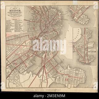 New map of Boston, comprising the whole city, with the new boundaries ...